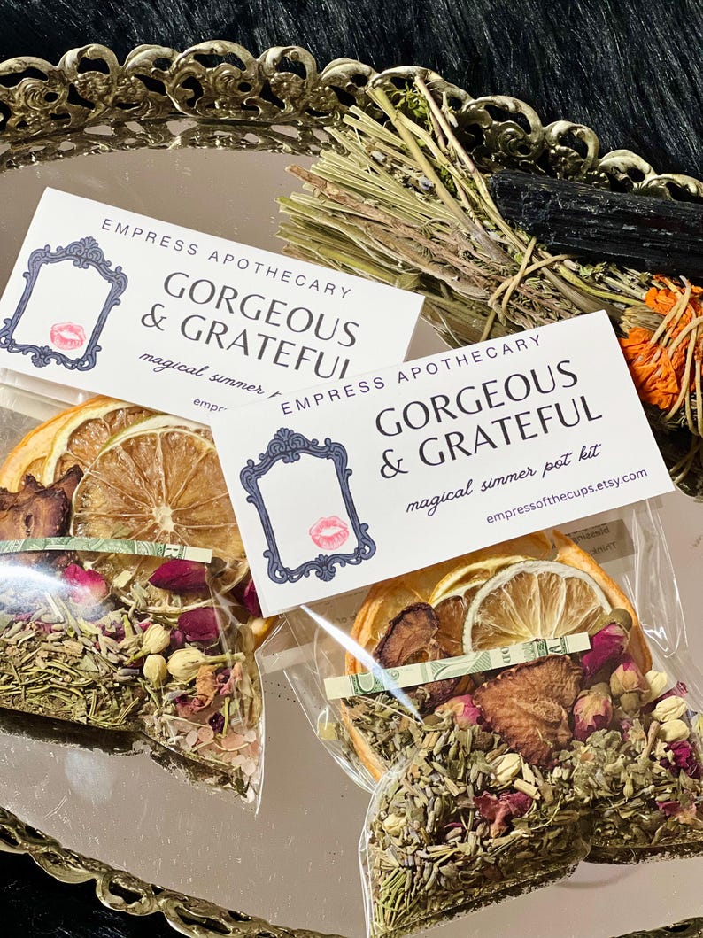 Glamour Simmer Pot Intention Kit | Gorgeous & Grateful Self Love Ritual ...