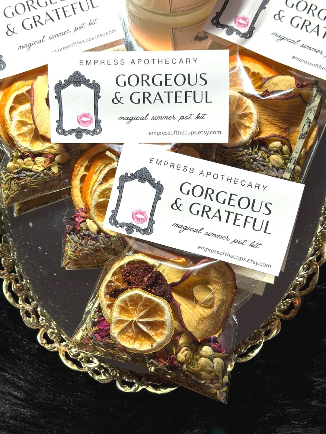 Glamour Simmer Pot Intention Kit | Gorgeous & Grateful Self Love Ritual ...