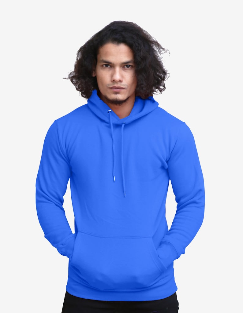 Adult Unisex Men's Plain Basic Pullover Hoodie Sweater Sweatshirt ...