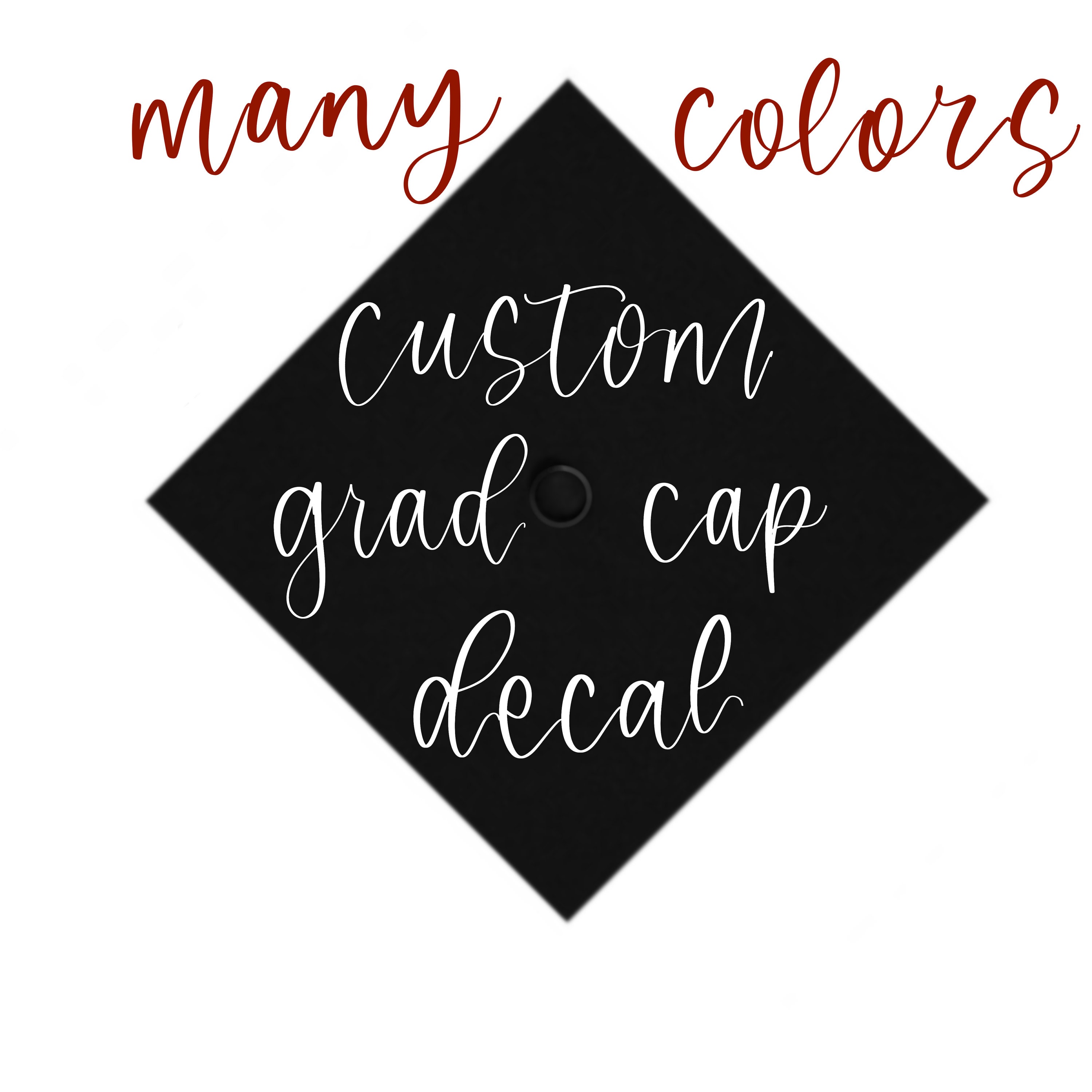 Custom Graduation Cap Decal | Customized Graduation Cap Decoration - Etsy