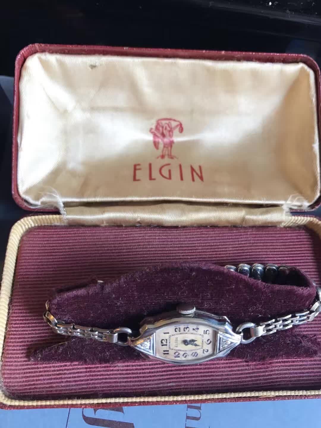 Elgin 14K Diamonds Bracelet Watch/oiled & Serviced /full Set - Etsy