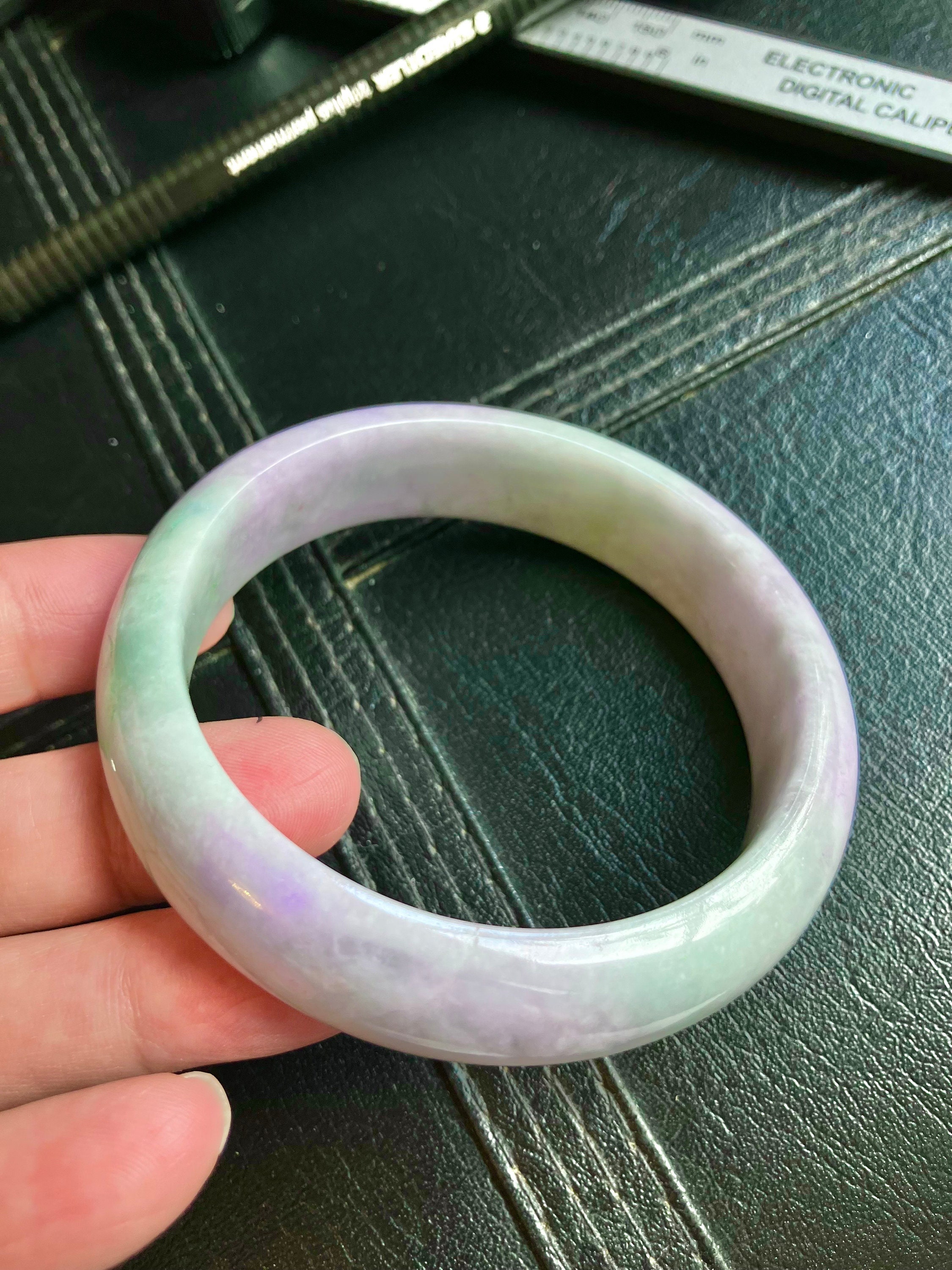 59.2mm Lavender Burma Jadeite Bangle, Imperial Jade, Type A / Lavender ...