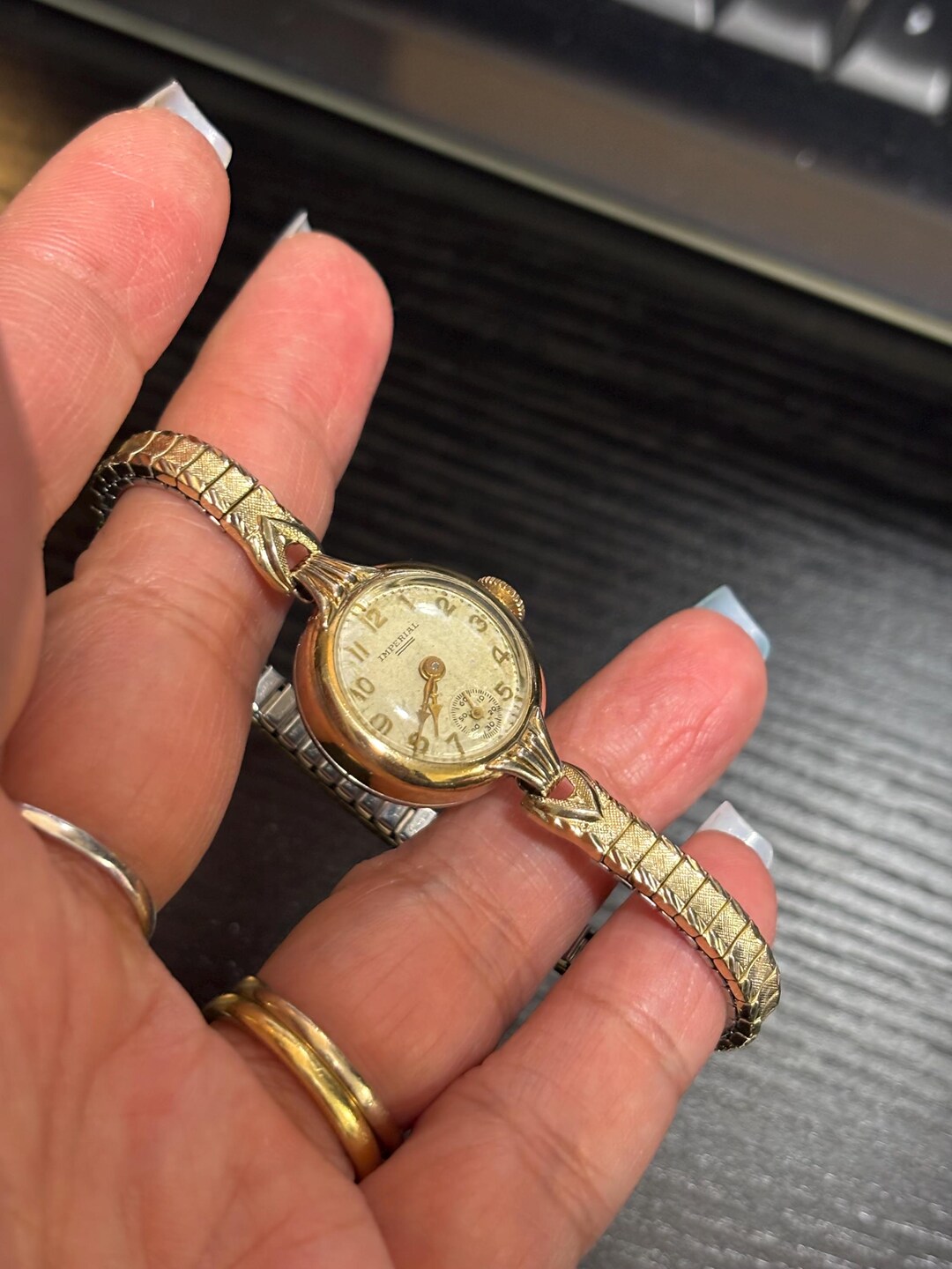 Antique Imperial Ladies Watch Rare With 3 Hands, Second Minute N Hour ...
