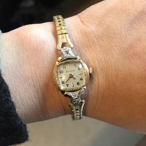 Vintage Ladies Watch Bulova 1940s Diamonds Runs Well Serviced Art Deco ...