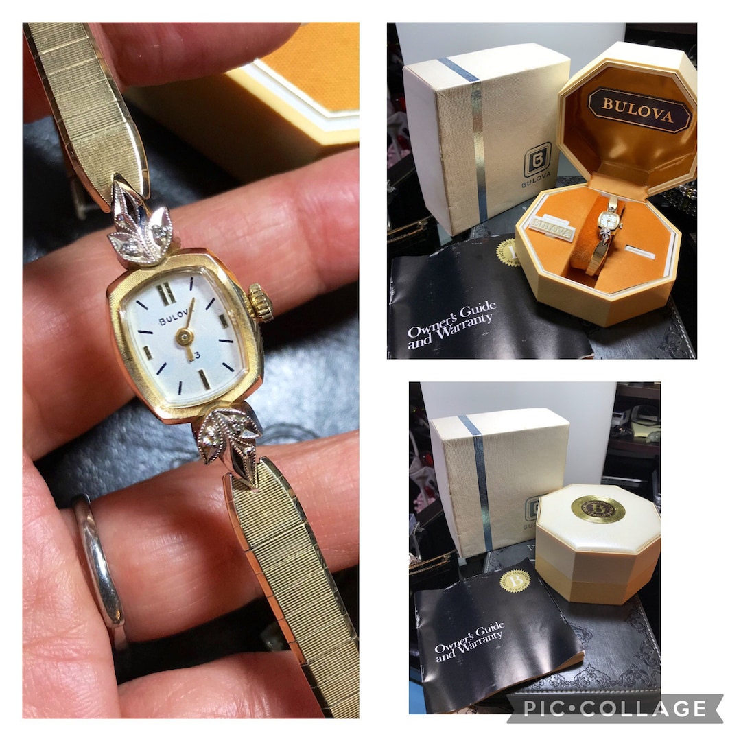 Full Set Rare Vintage Ladies Watch /bulova /real Diamonds 1960s Runs ...