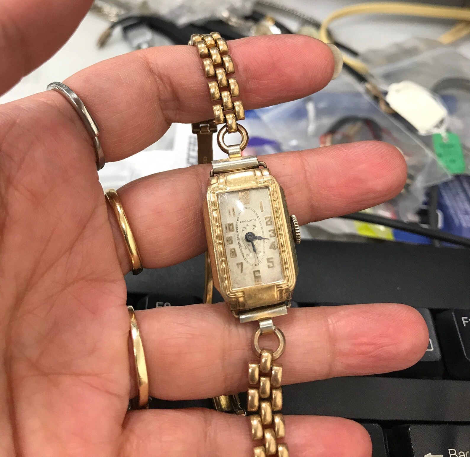 1920s ENGADINE Vintage /antique Ladies Watch Runs Well /oiled Serviced ...