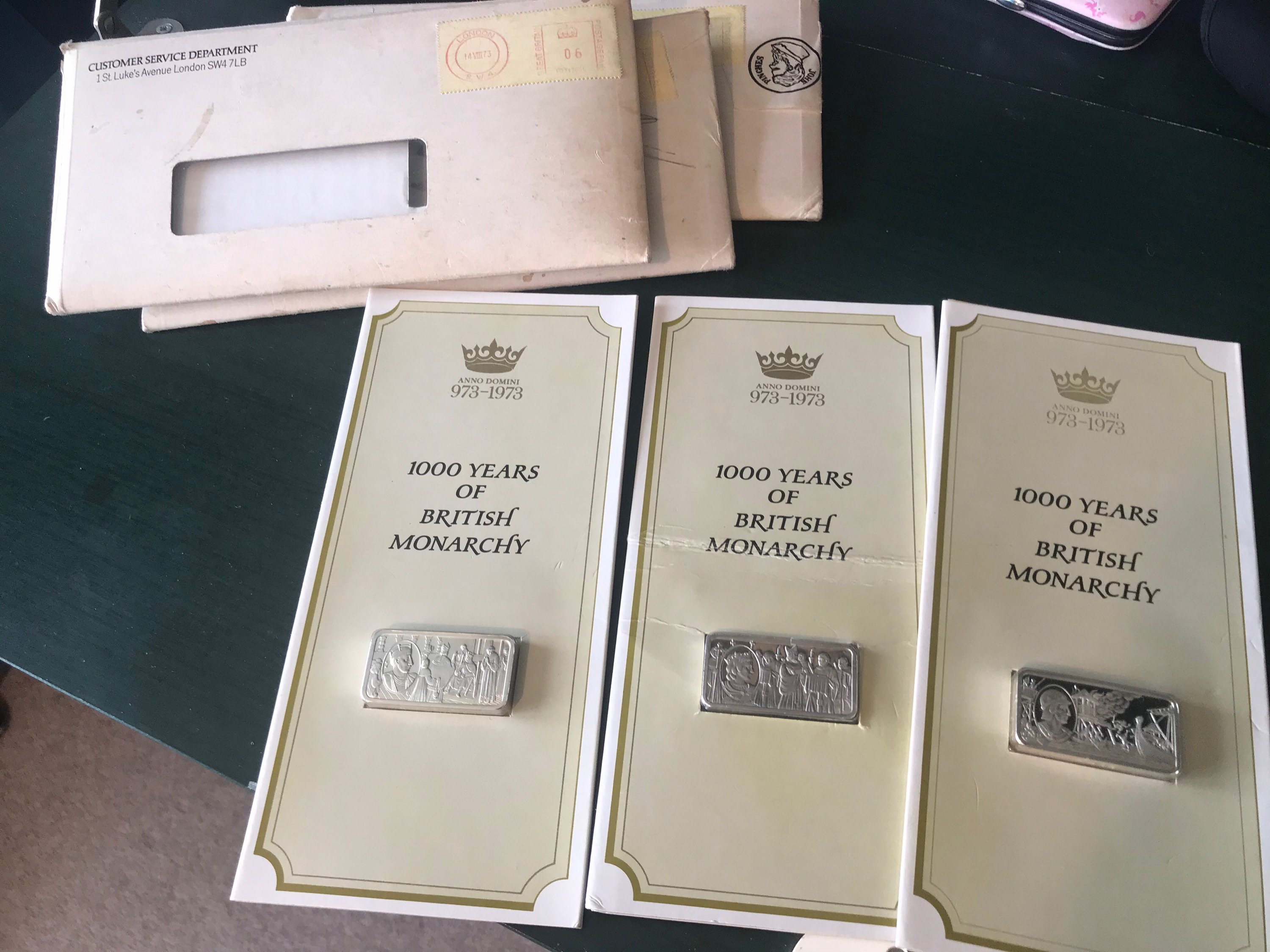 Genuine 1000 Years of British Monarchy Silver 6 Ounce Ingot Edgar 973-975/ Edward the Martyr/975 ...