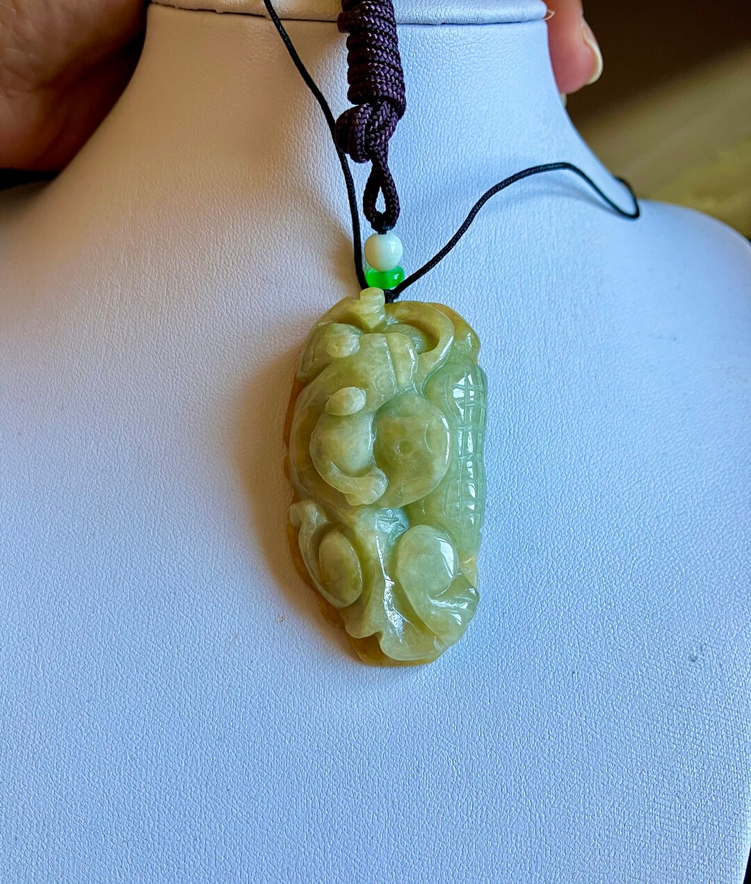 Jadeite Pandent Pixiu Yellow Green Imperial Jade Necklace Certified ...