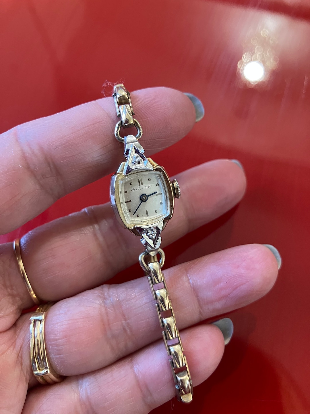 Bulova La Petite Vintage Ladies Watch Diamonds 1940-1960s Runs Well ...