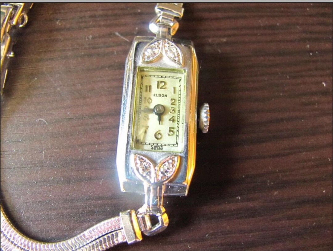Elbon Diamonds Vintage Ladies Watch 1920s / Runs Well /serviced Art ...