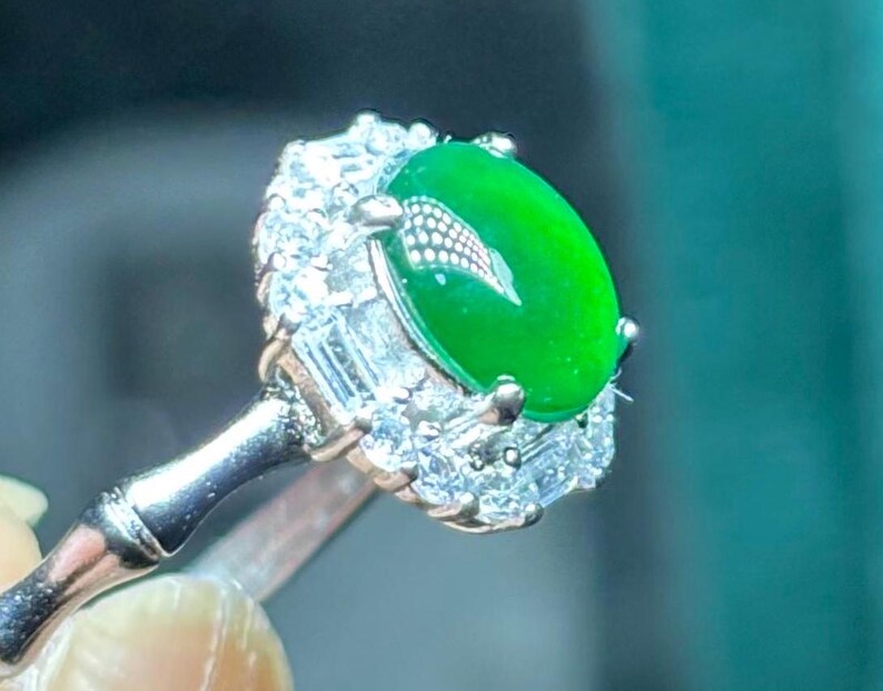 Imperial Ring Green Jade Ring / Translucent Icy Glassy Imperial Jadeite ...