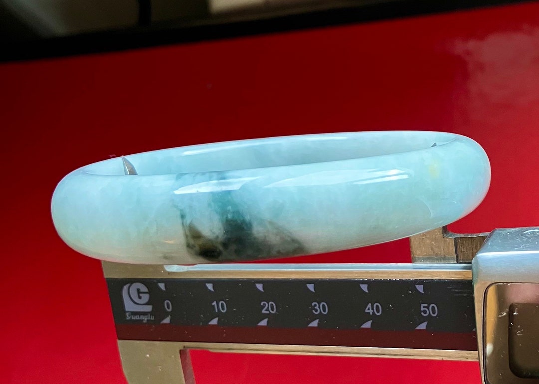 Sales60mm Burma Jadeite Bangle Grade A, Certified Imperial Jade/ Milky ...