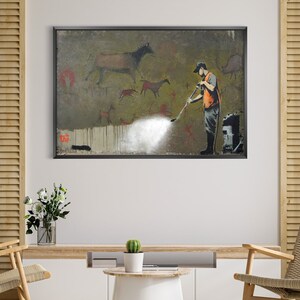 Banksy Power Washer Print Wall Art Canvas. Printed Smooth Surface ...