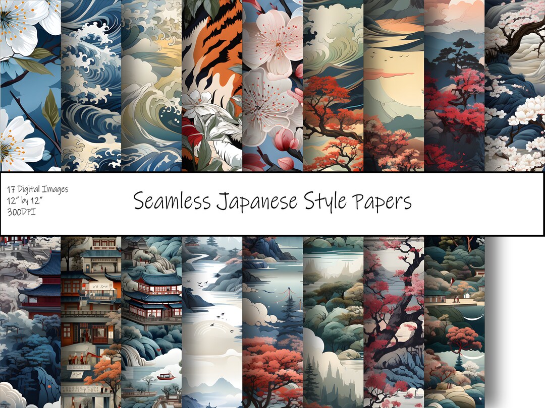 17 Seamless Japanese Style Paper - Etsy