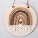 Rainbow Wall Hanging | Mini Wood Sign | 3D Wood Sign | Round Wooden ...