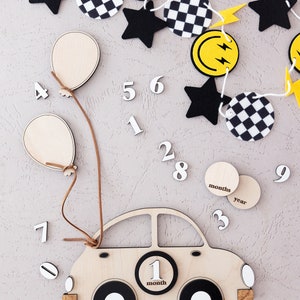 Car Milestone | Race Car Milestones | Baby Milestone Set | Baby Boy ...