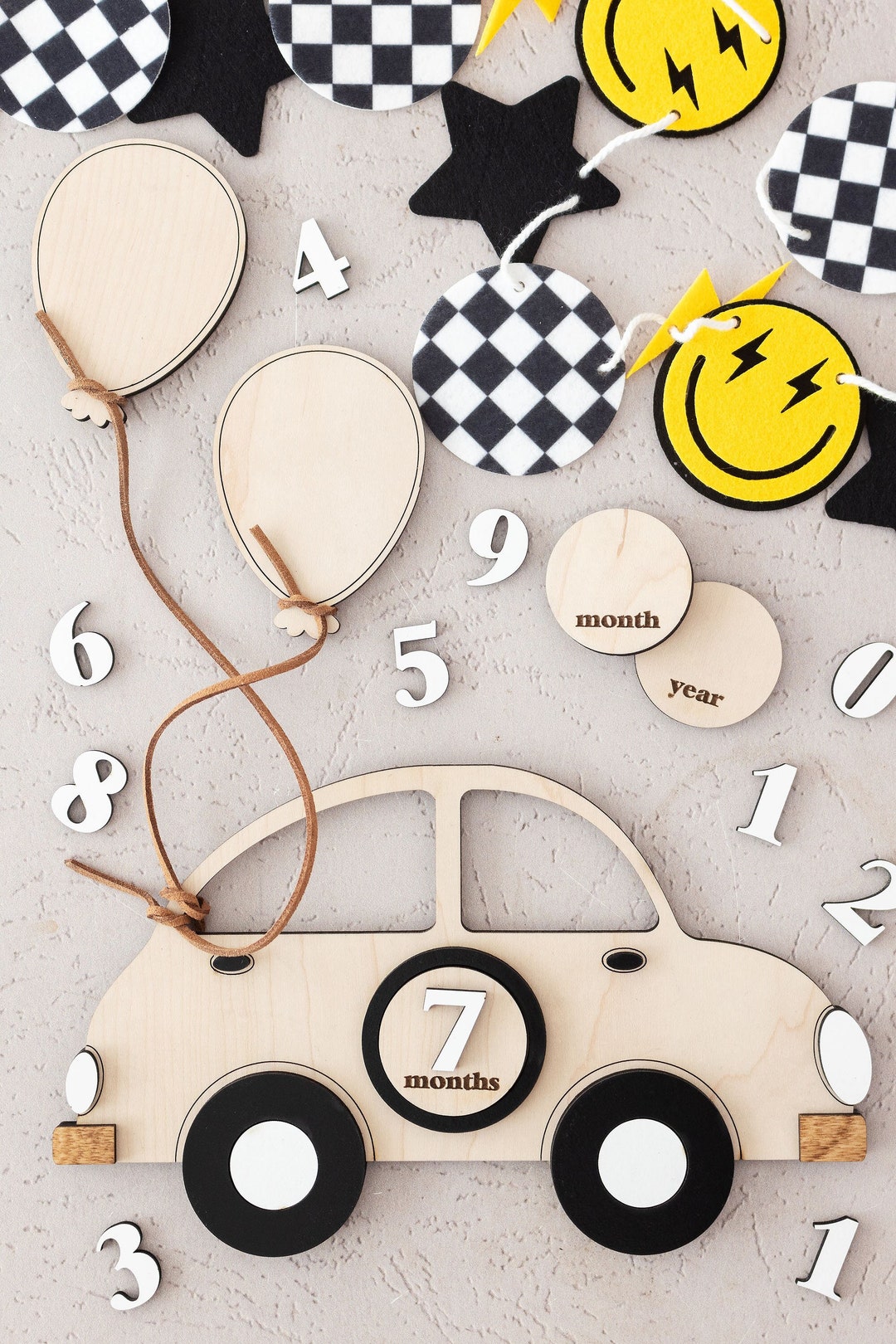 Car Milestone | Race Car Milestones | Baby Milestone Set | Baby Boy ...