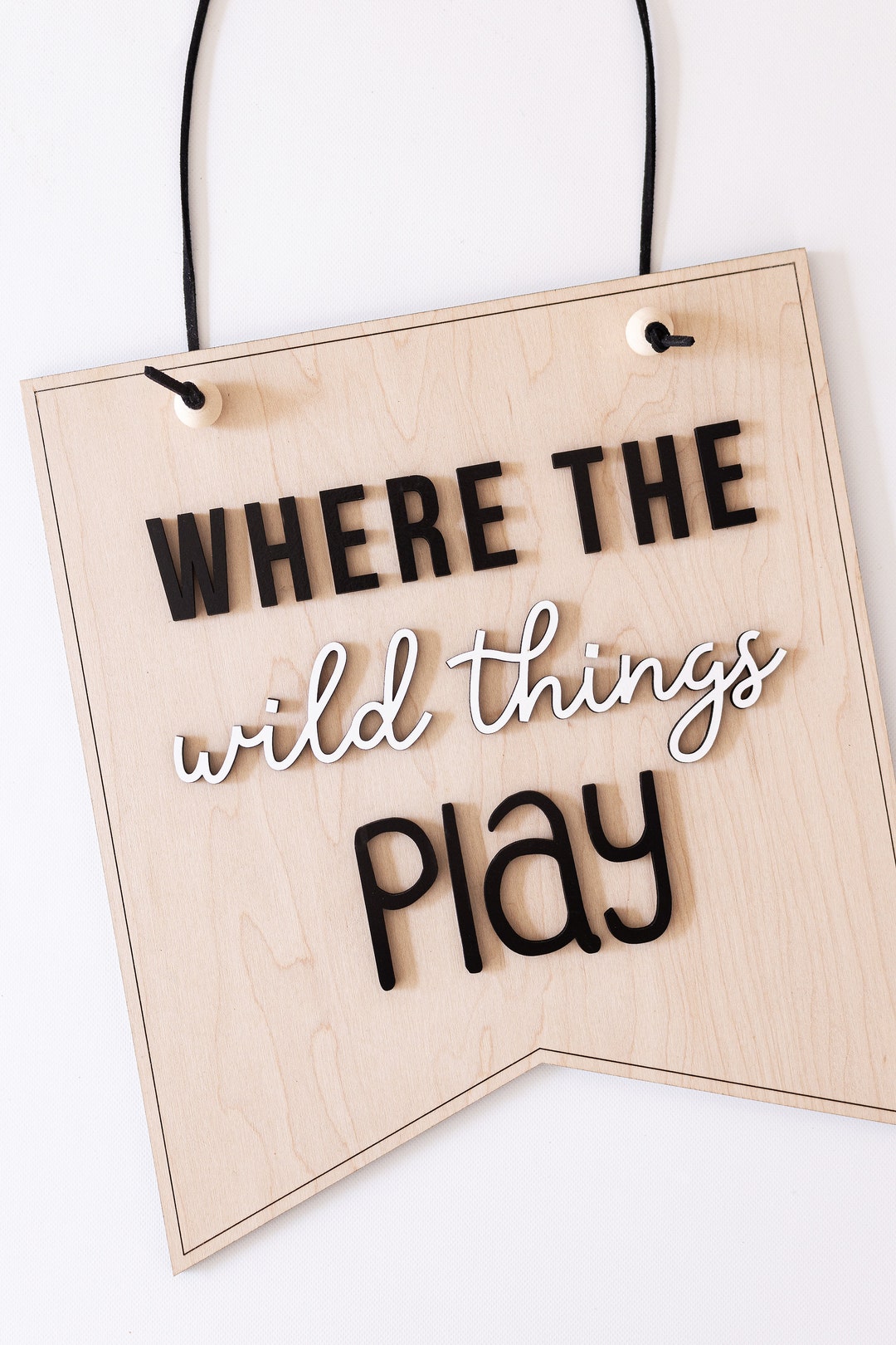 Where the Wild Things Play | Playroom Sign | Pennant Flag | Kids Wall ...