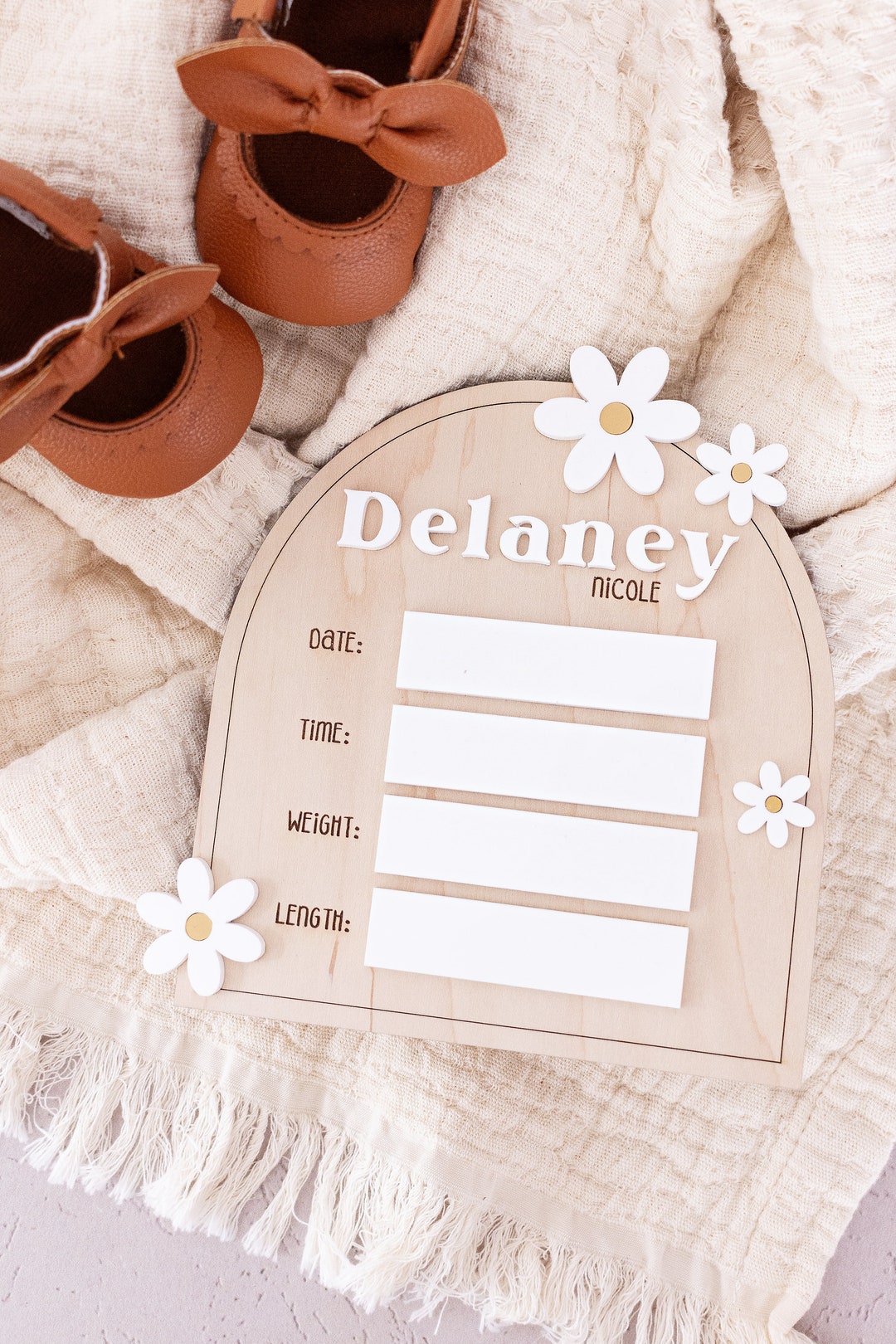 Arched Birth Stat Sign | Birth Stats | Hospital Birth Stats | Custom ...