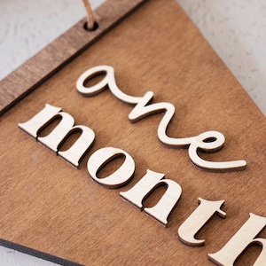 Baby Monthly Milestones | Personalized Gift | Engraved Wood Monthly ...