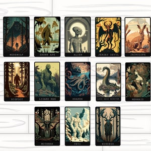 Printable Gothic Tarot Cards Printable Stickers Printable Cards TBR ...