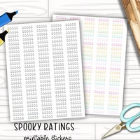 Star Rating Tracker Stickers Printable Book Tracker Reading Journal PNG ...