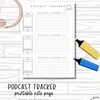 Audiobook Tracker, Printable Book Tracker, Reading Journal, Printable ...