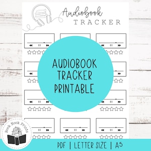 Audiobook Tracker Printable Book Tracker Reading Journal - Etsy