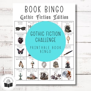 Gothic Fiction Book Bingo Printable Reading Challenge - Etsy