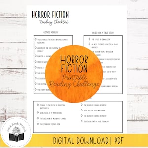 Horror Fiction Reading Checklist | PDF | Reading Tracker Printable ...