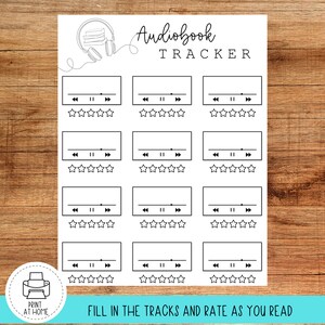 Audiobook Tracker Printable Book Tracker Reading Journal - Etsy