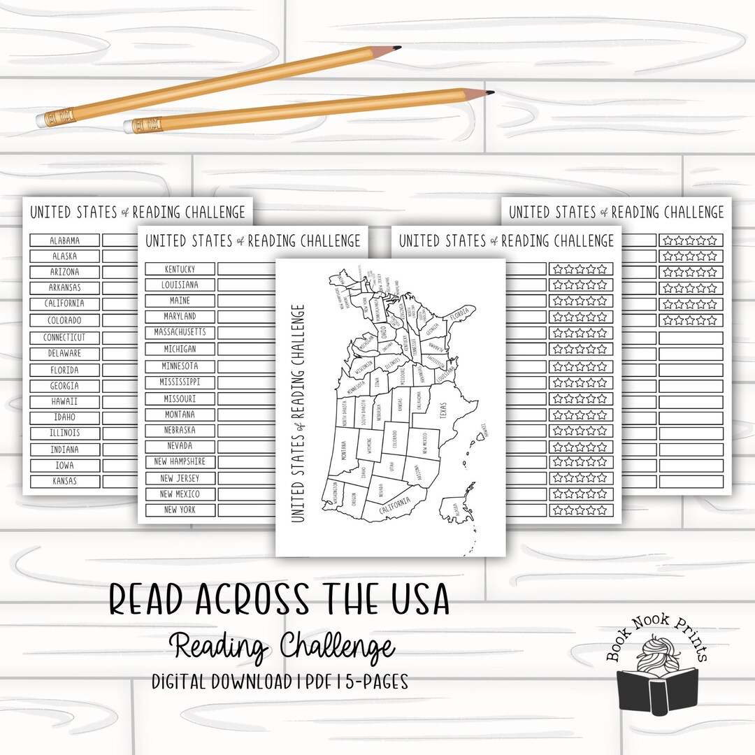 Read Across the USA Printable Reading Challenge | PDF | Digital ...