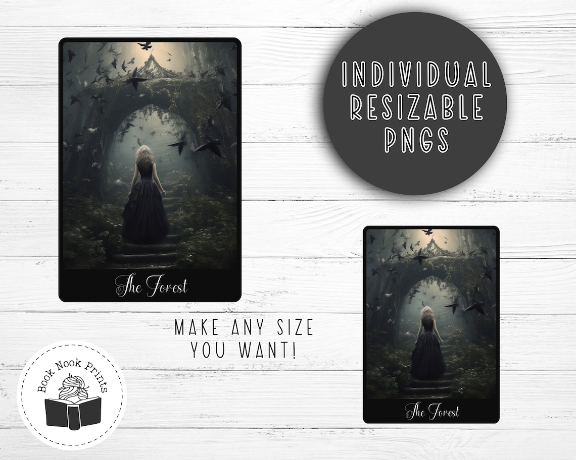 Printable Gothic Tarot Cards Printable Stickers Printable Cards TBR ...