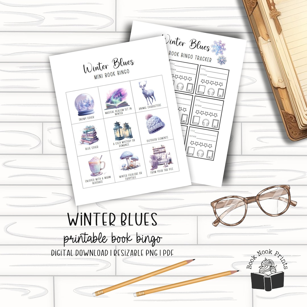 Winter Blues Mini Book Bingo Printable Reading Challenge Reading ...