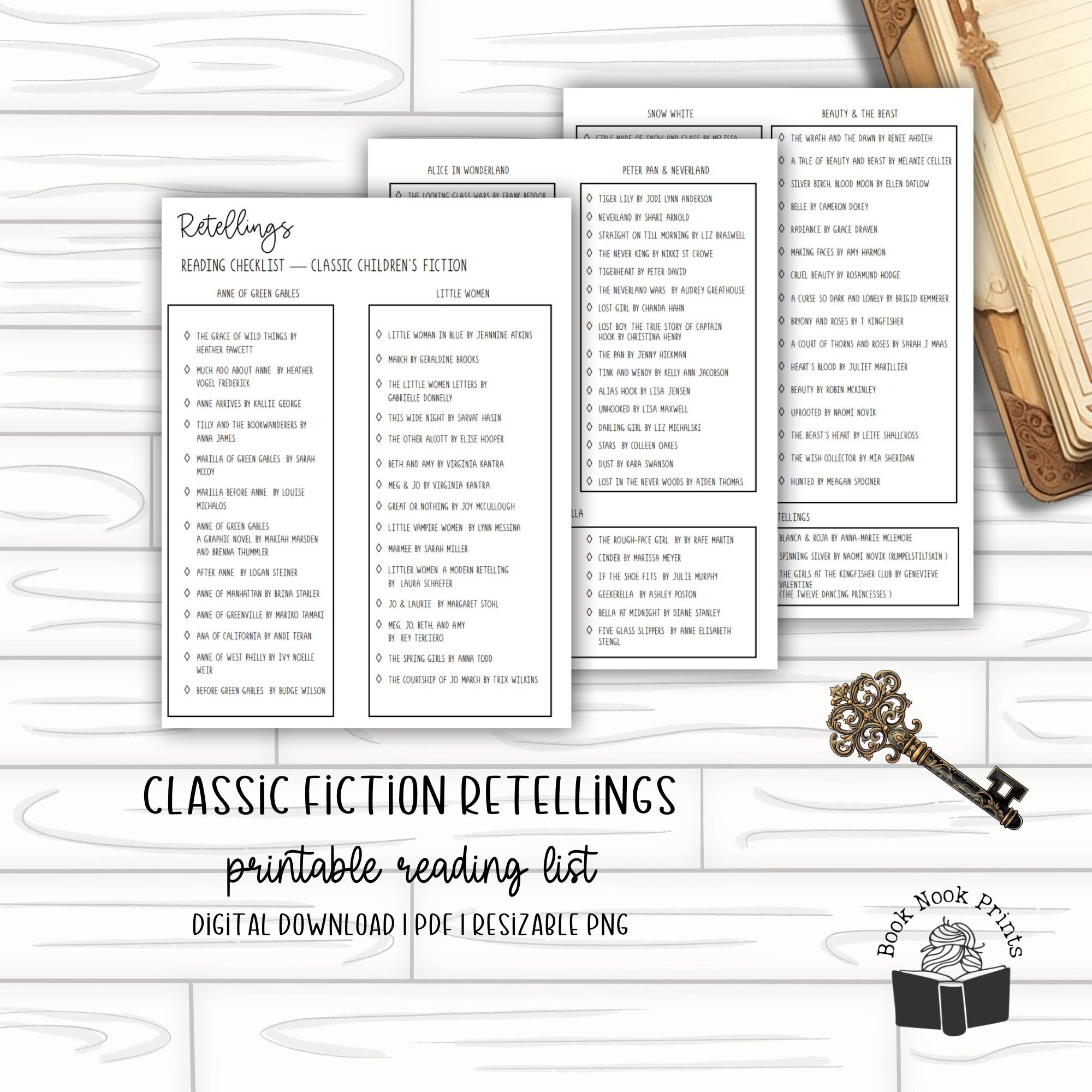 Classic Fiction Retellings Reading Checklist (PDF) - Etsy