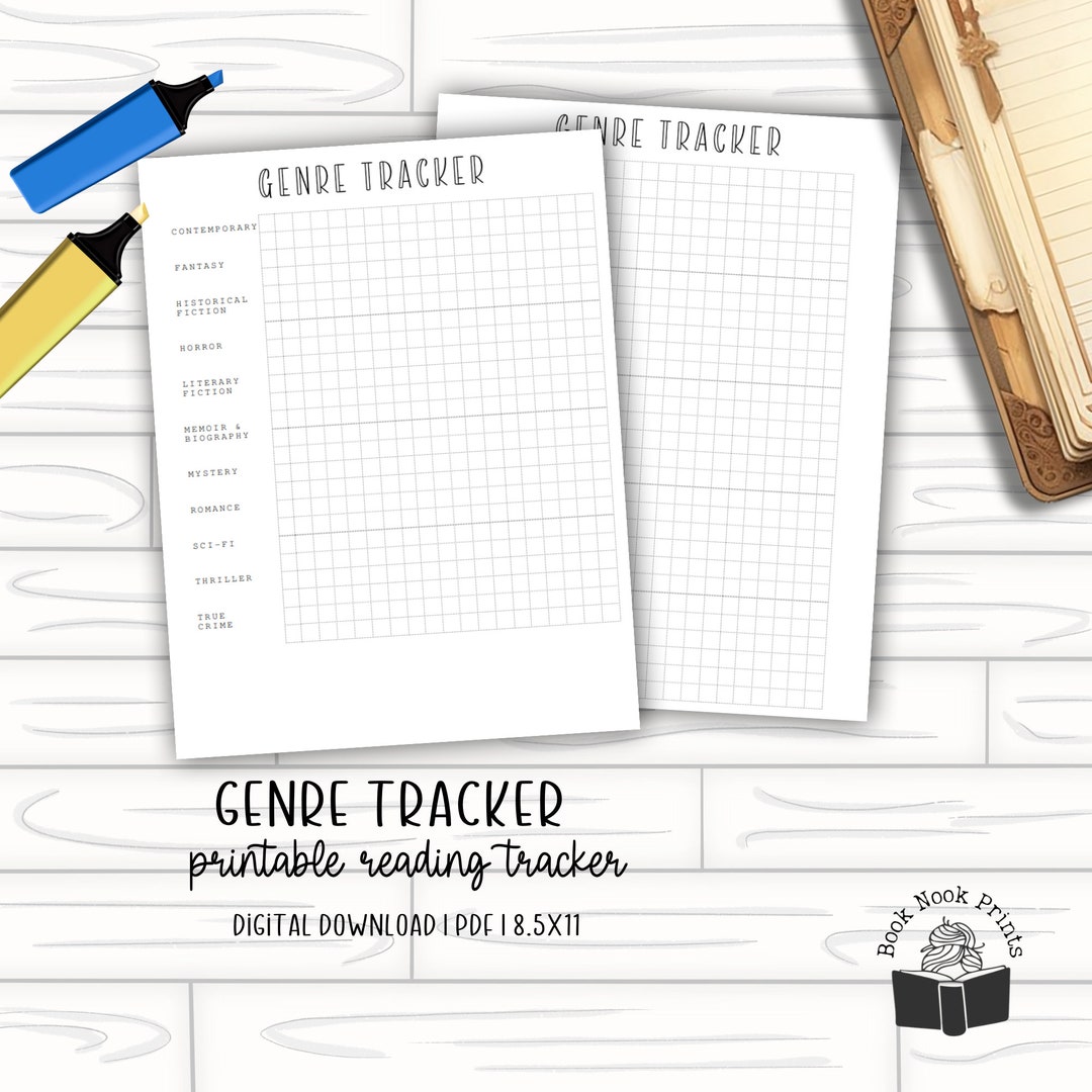 Genre Reading Tracker | Book Tracker | Printable Book Tracker | Reading ...