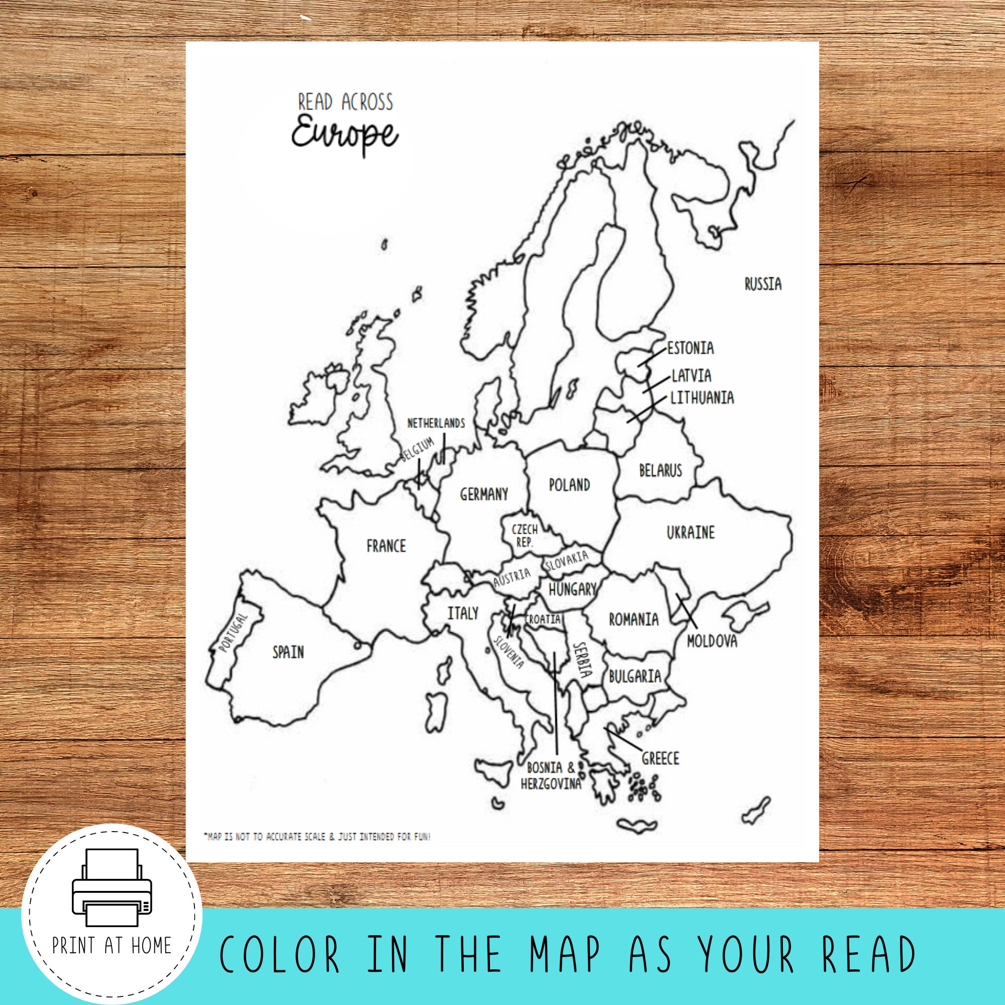 Read Across Europe Reading Challenge Printable PDF Book - Etsy