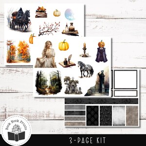 Sleepy Hollow Journal Kit Printable Stickers Planner - Etsy