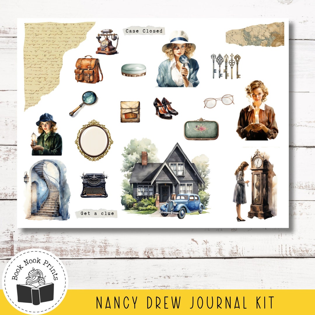 Nancy Drew Inspired Journal Kit Printable Stickers Planner - Etsy