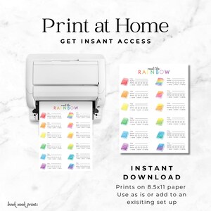 Read the Rainbow Printable Reading Challenge, Book Tracker (PDF, PNG ...