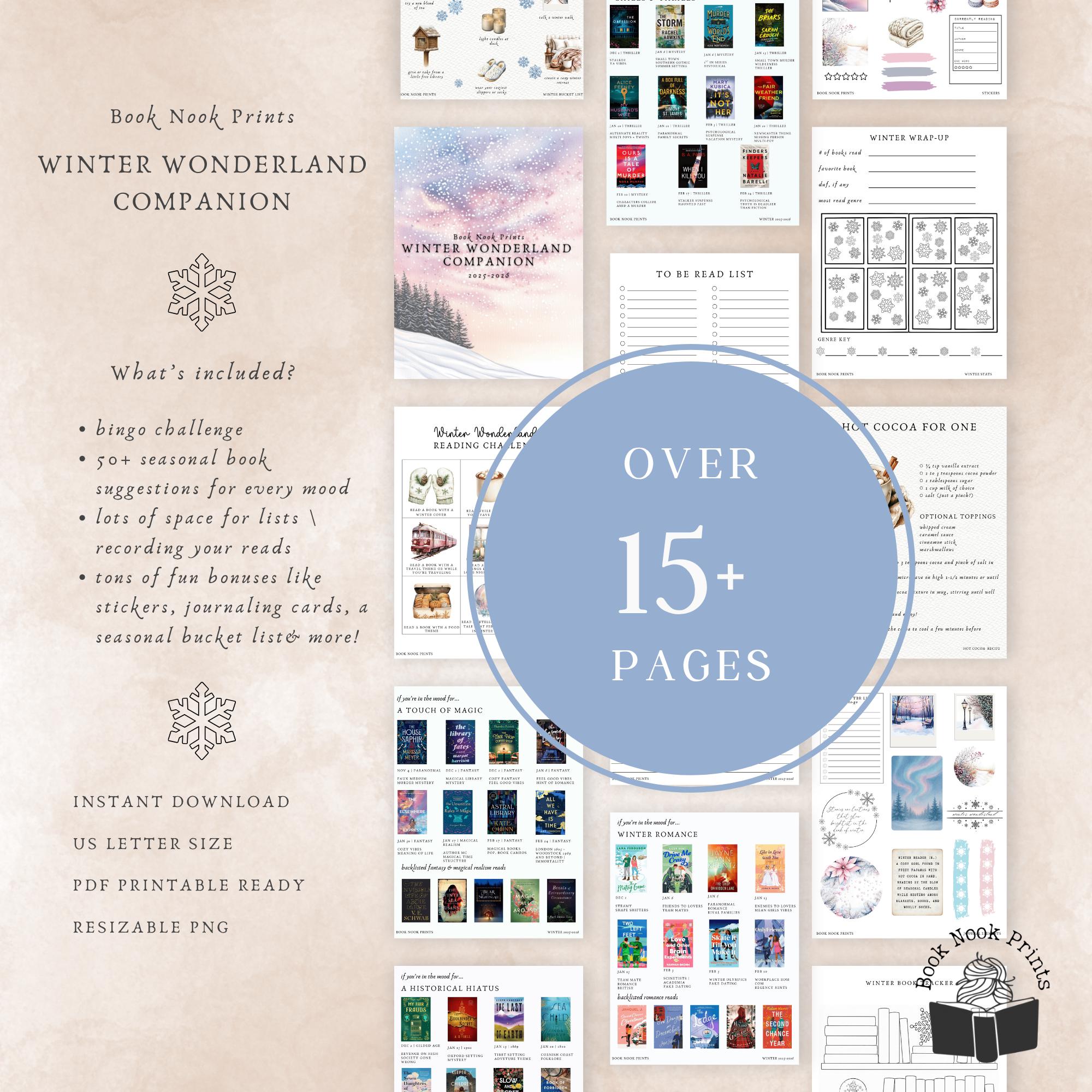 Winter Wonderland Book List Printable, Reading Tracker (PDF/PNG) - Etsy