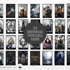 Printable Gothic Tarot Cards | Printable Stickers | Printable Cards ...