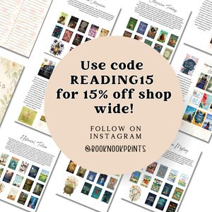 Cottagecore Printable Reading Guide, Romance, Mystery, Fantasy, Book ...