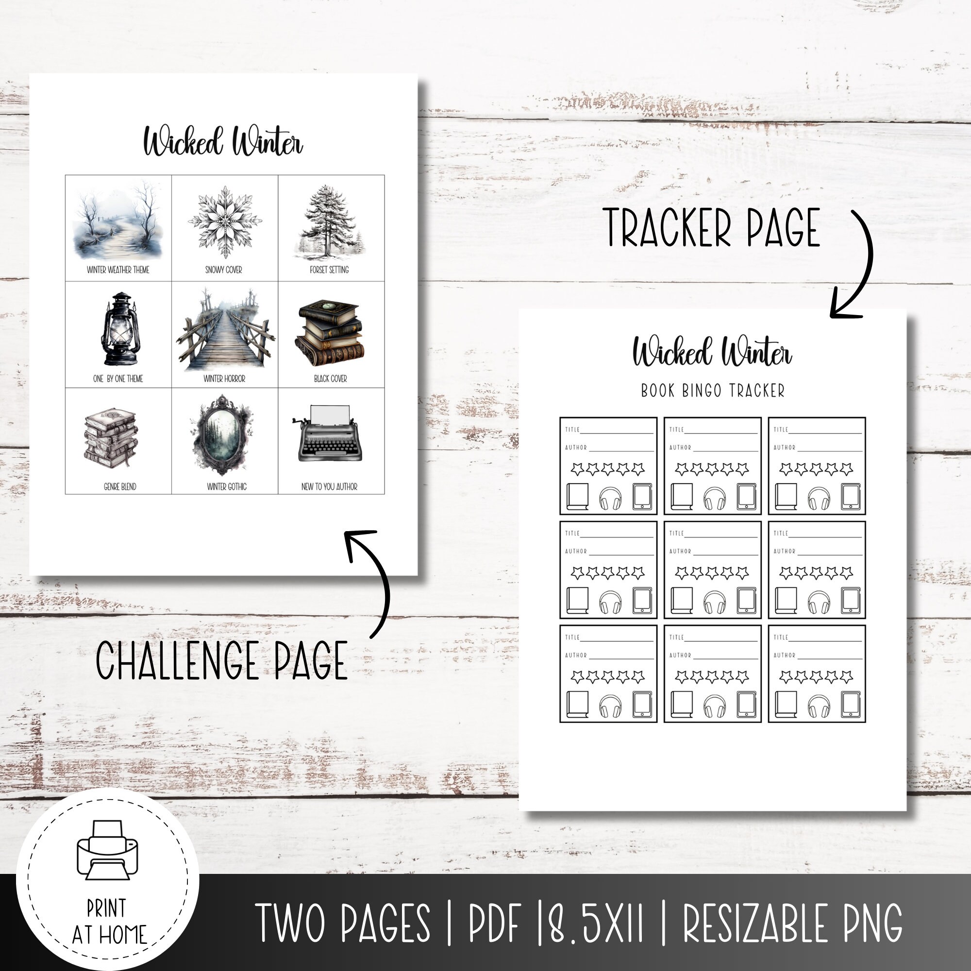 Wicked Winter Mini Book Bingo Printable Reading Challenge Reading ...