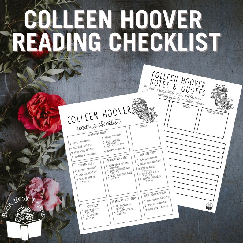 Colleen Hoover Reading List Printable Reading List Book - Etsy