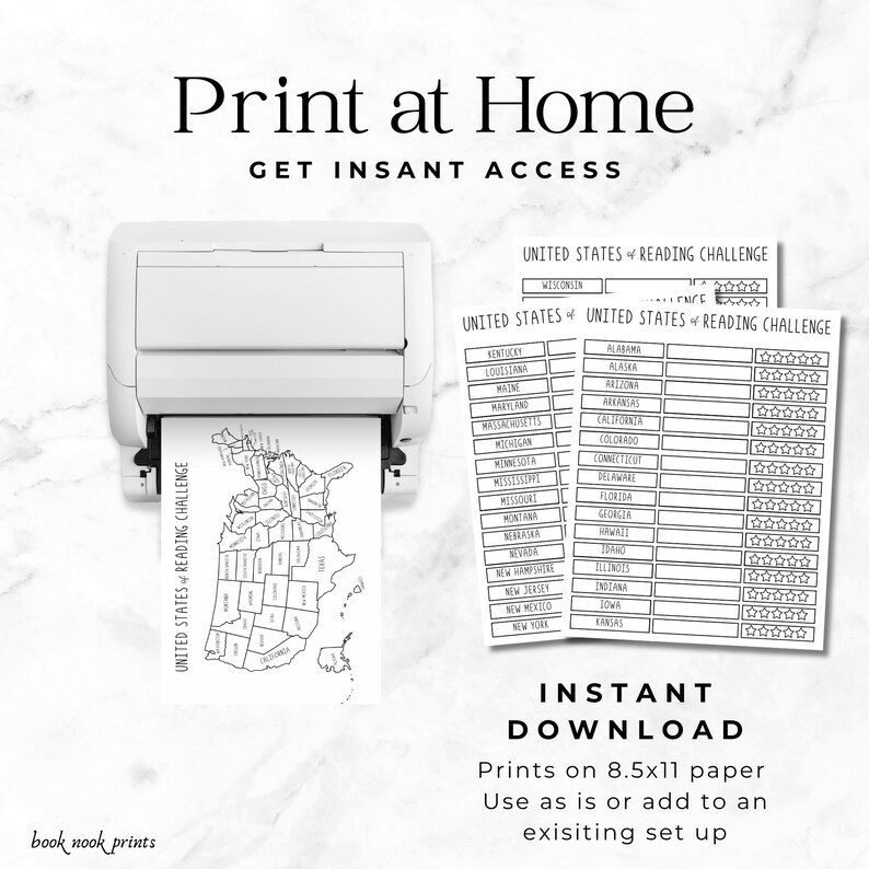 Read Across the USA Printable Reading Challenge | PDF | Digital ...