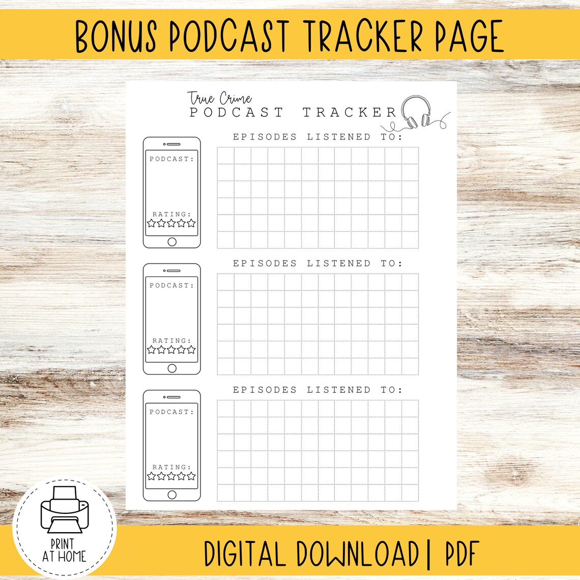 True Crime Reading Checklist PDF Reading Tracker Printable - Etsy