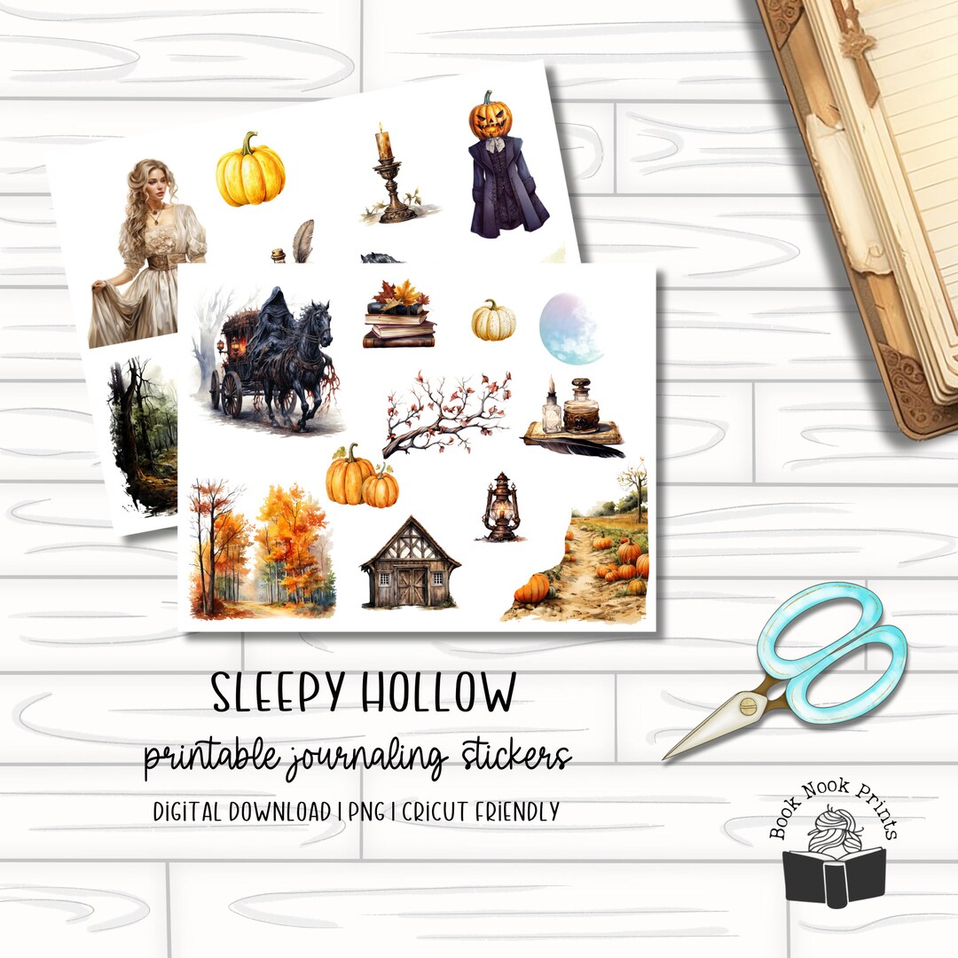 Sleepy Hollow Journal Kit | Printable Stickers | Planner Stickers ...