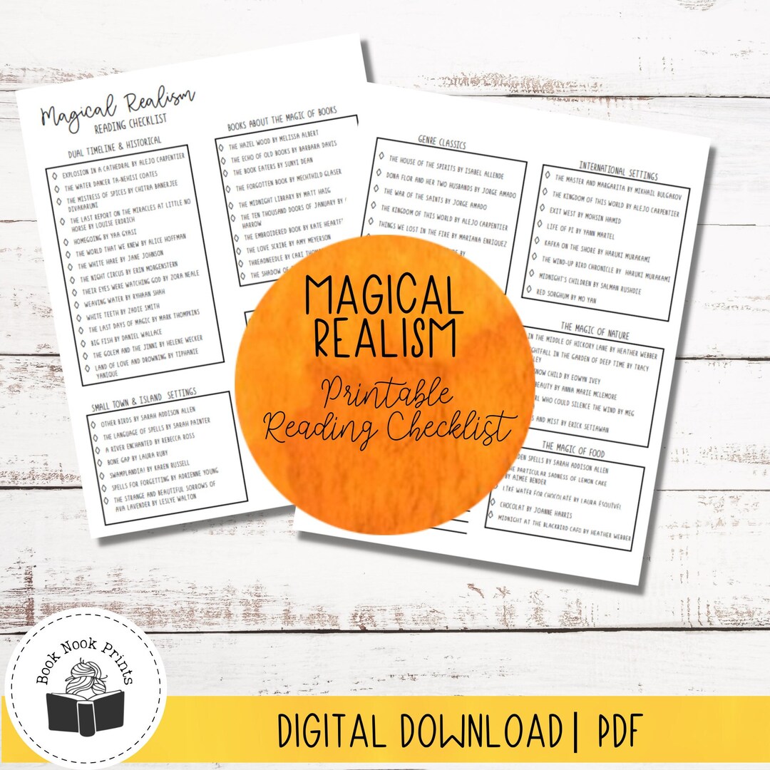 Printable Magical Realism Reading Checklist | PDF | Book List | Book ...