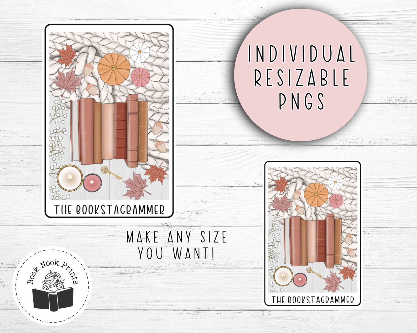 Printable Bookworm Tarot Cards Printable Stickers Printable Cards TBR ...